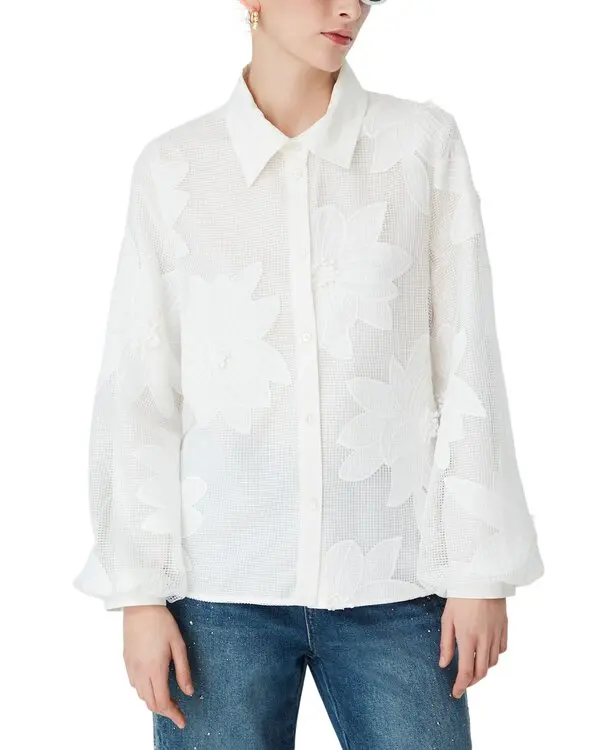 JOVONNA LONDON Lace Applique Blouse
