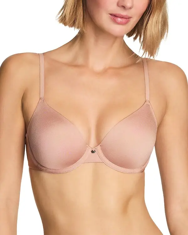 Wacoal Baseline Wired Contour Nylon Stretch Blend T-shirt Bra - Cabernet