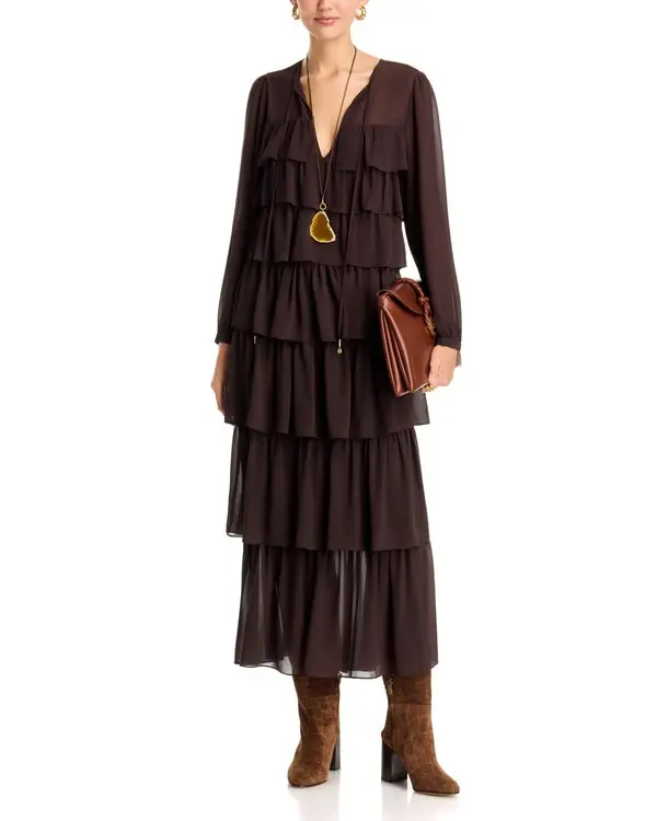 Michael Kors Ruffled Tiered Maxi Dress