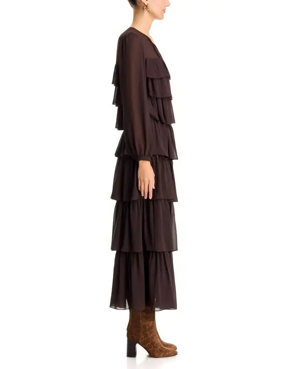 Michael Kors Ruffled Tiered Maxi Dress