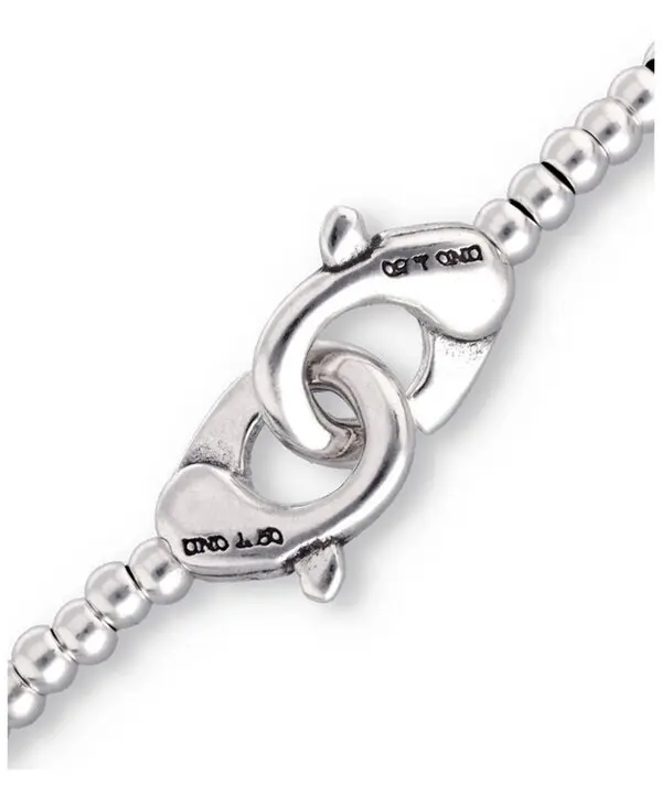 UNODE50 Sterling Plated Small Ball Bracelet With Interlocking Carabiner