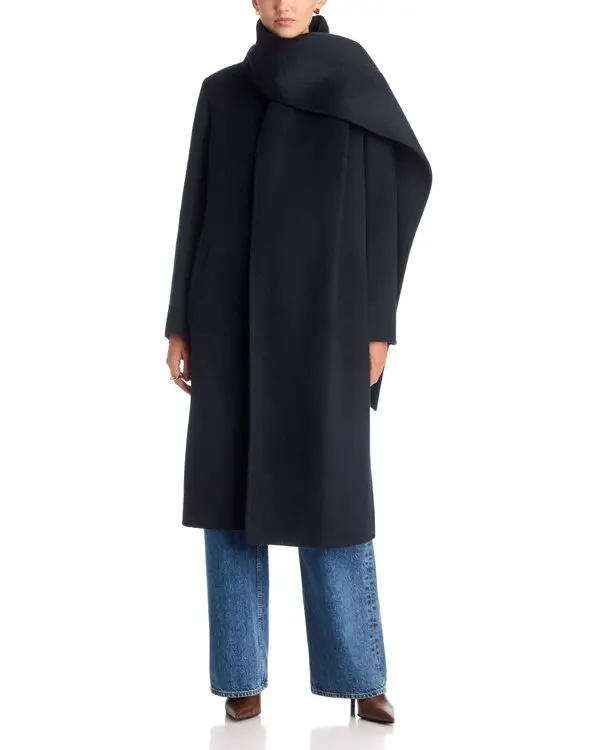 Kobi Halperin Olivia Wool Blend Coat With Scarf