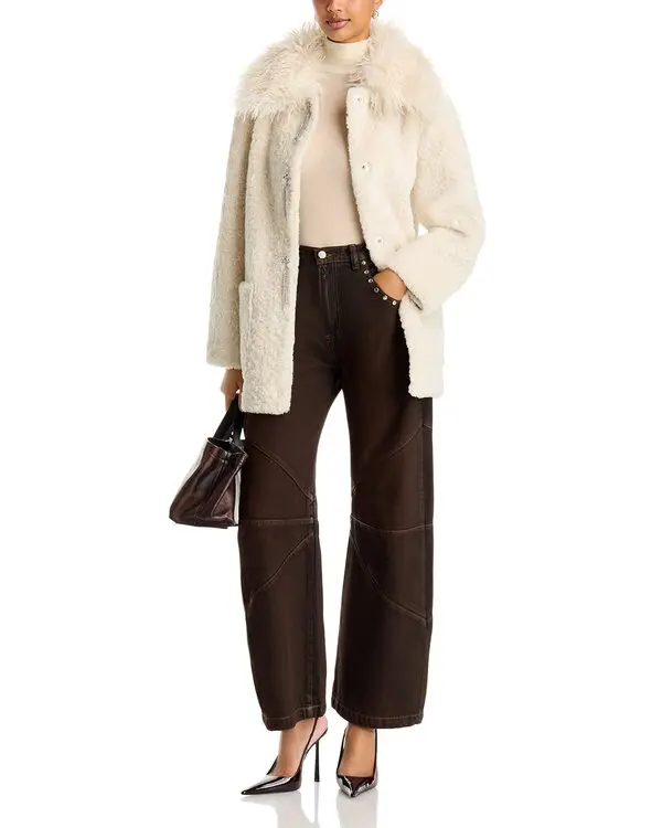 Kobi Halperin Lorelei Faux Shearling Coat - Ivory