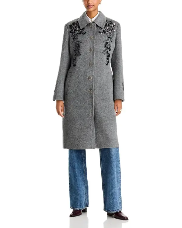 Kobi Halperin Lara Wool & Silk Embroidered Coat