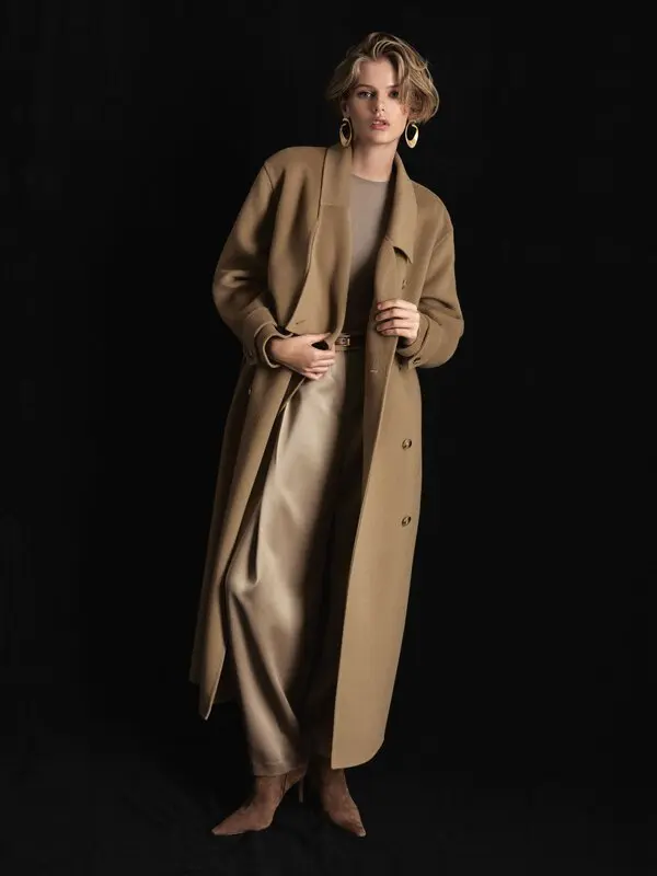 ATELIER Wool Blindseam Double-breasted Coat
