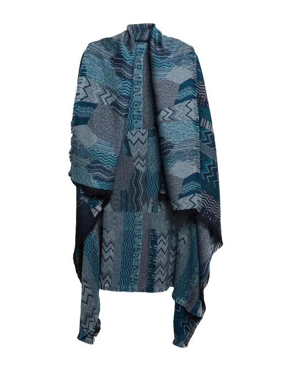 Missoni Cape Deep Teal Size Wool