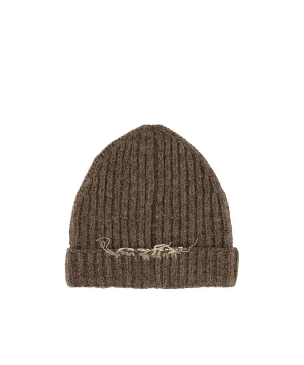 MAISON MARGIELA Knitted Beanie - Brown