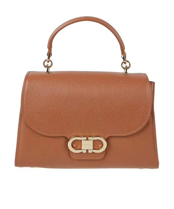 FERRAGAMO Double Gancini Small Top Handle Bag