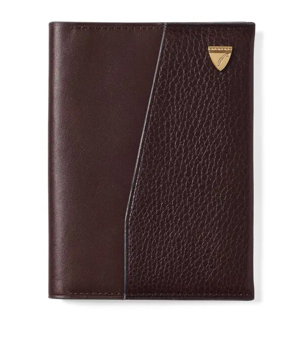 ASPINAL OF LONDON Grained Leather Plain Passport Cover