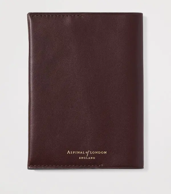 ASPINAL OF LONDON Grained Leather Plain Passport Cover