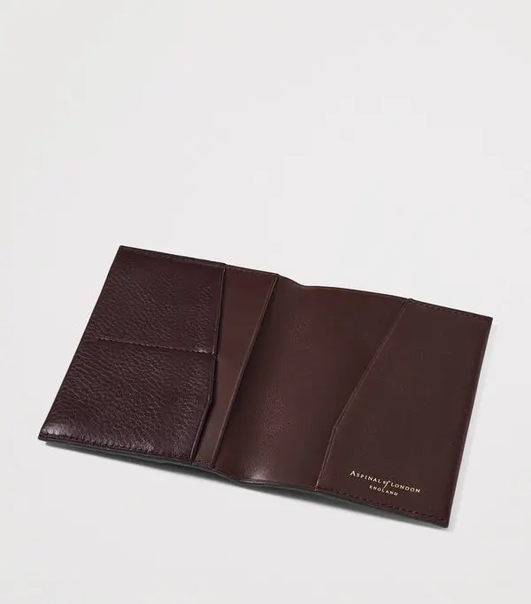 ASPINAL OF LONDON Grained Leather Plain Passport Cover