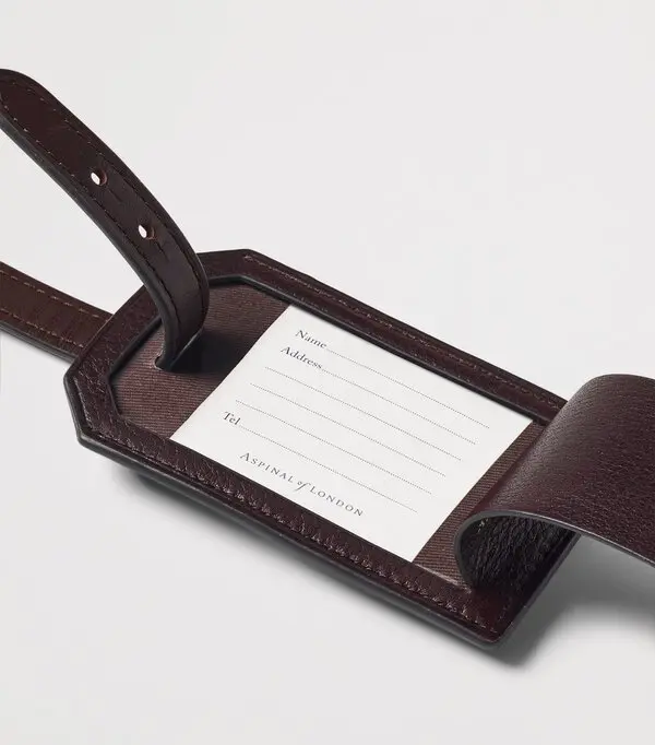 ASPINAL OF LONDON Large Leather Luggage Tag