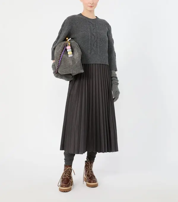 Max Mara Jersey Midi Dress With Virgin Wool Sweater