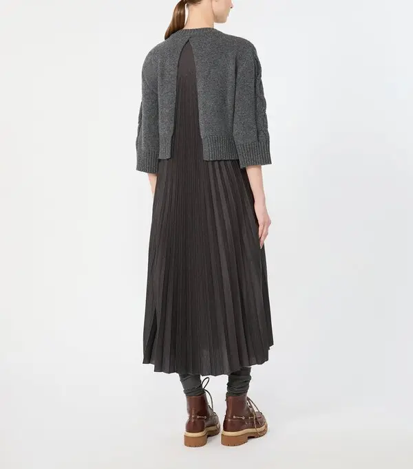 Max Mara Jersey Midi Dress With Virgin Wool Sweater
