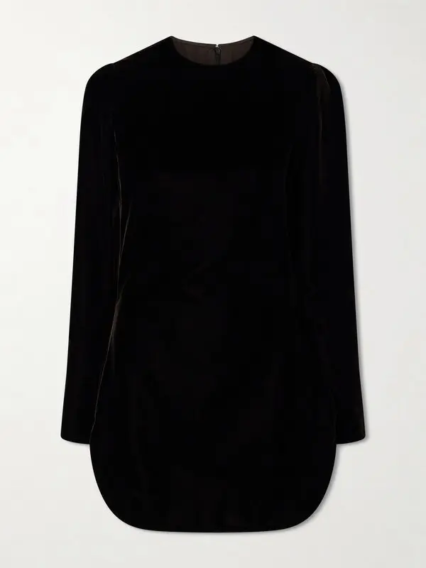 Alaïa Velvet Mini Dress - Brown