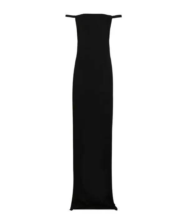 Rick Owens Temple Gown Draped Maxi Dress