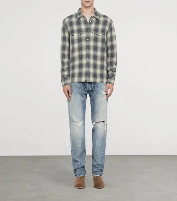 ALLSAINTS Organic Cotton Flannel Brook Shirt