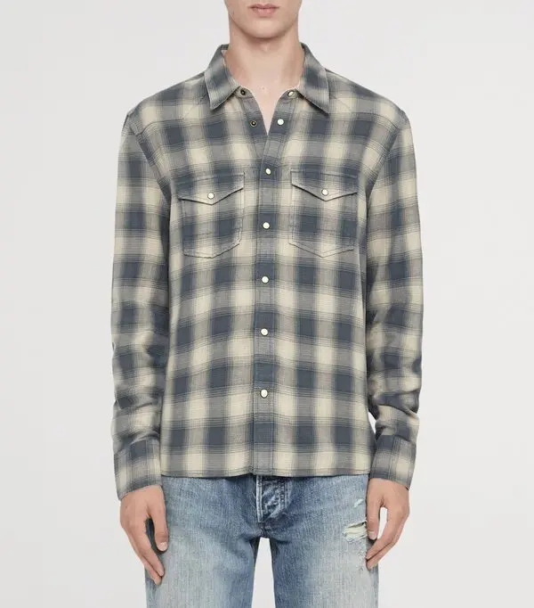 ALLSAINTS Organic Cotton Flannel Brook Shirt