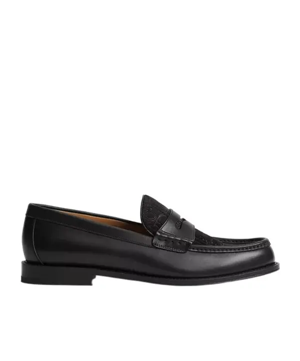 Dior Granville Embossed Strap Loafers