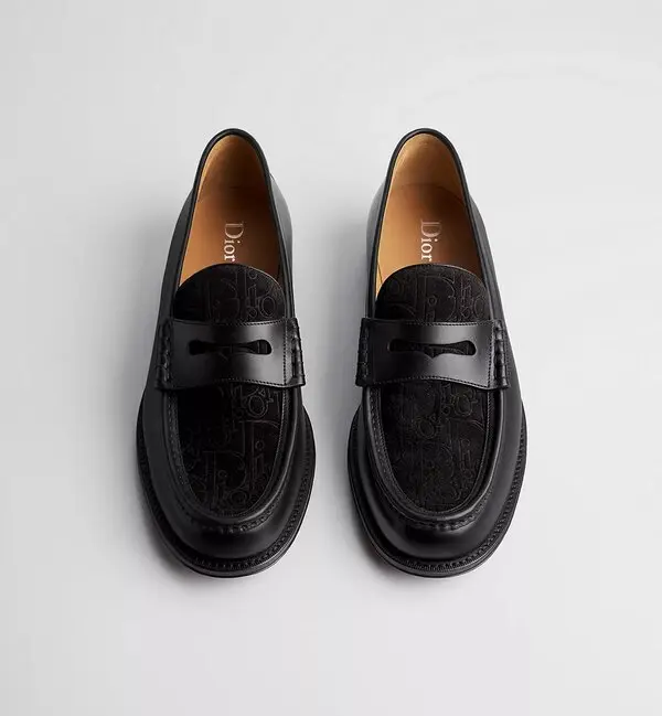 Dior Granville Embossed Strap Loafers