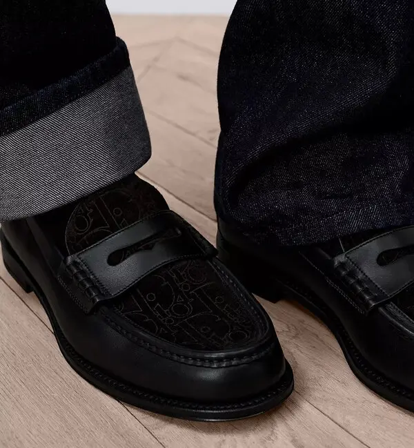 Dior Granville Embossed Strap Loafers