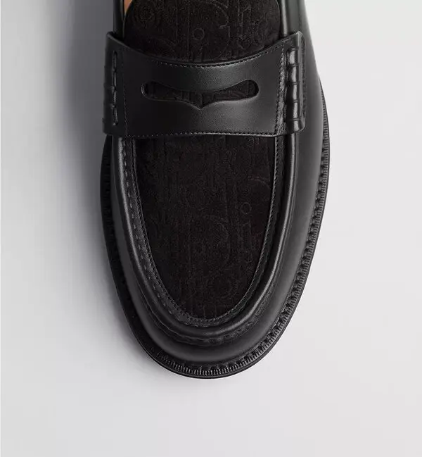 Dior Granville Embossed Strap Loafers