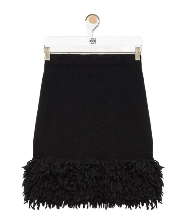 Loewe Elasticated Waist Slim Fit Skirt - Black