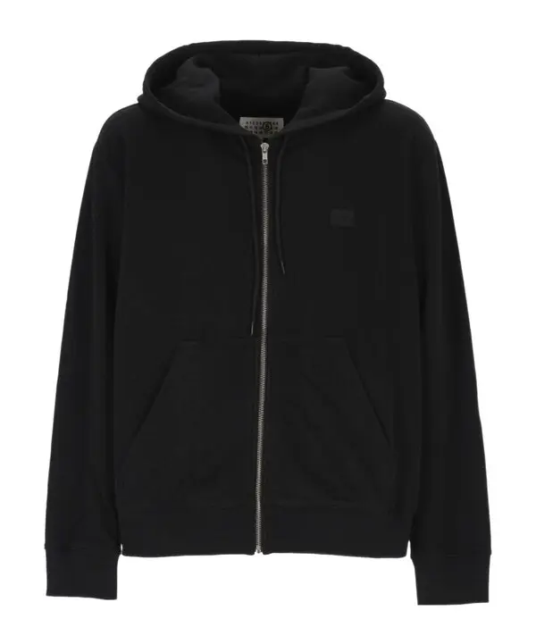 MAISON MARGIELA Logo-patch Zip-up Hoodie