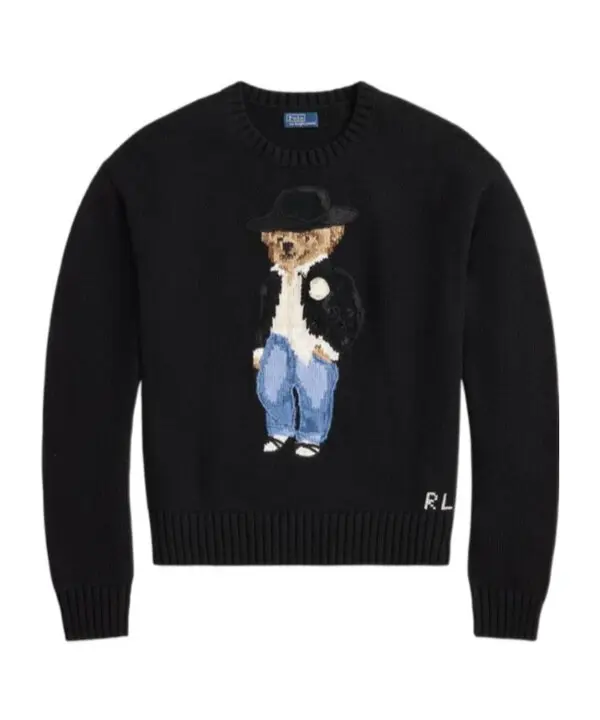 Polo Ralph Lauren Sweater With Polo Bear - Black