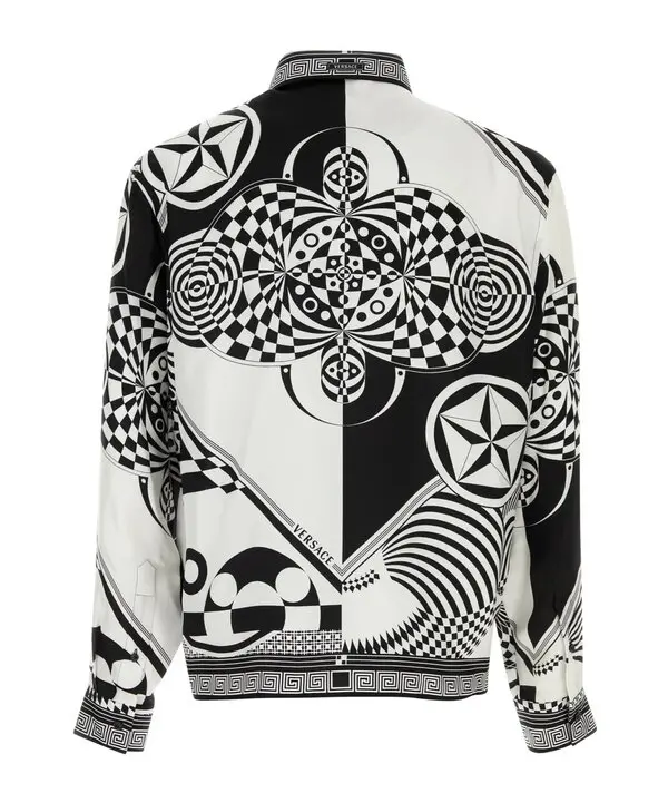 Versace Printed Twill Shirt - Black