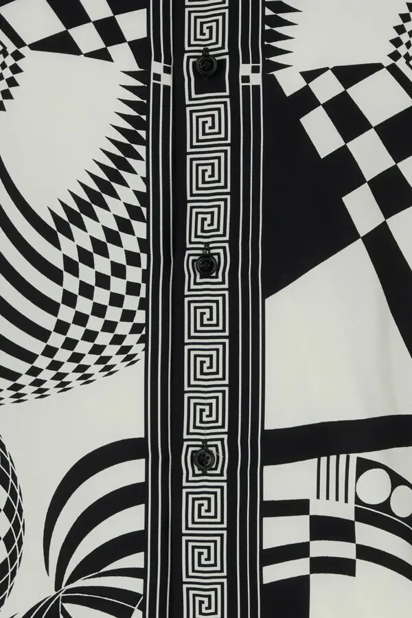 Versace Printed Twill Shirt - Black