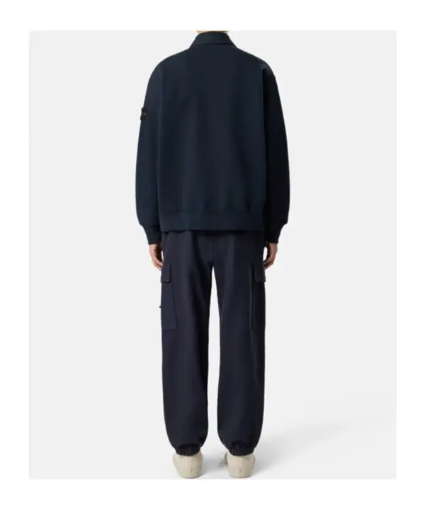 Stone Island Oversized-fit Crewneck Sweatshirt With Button Fastening
