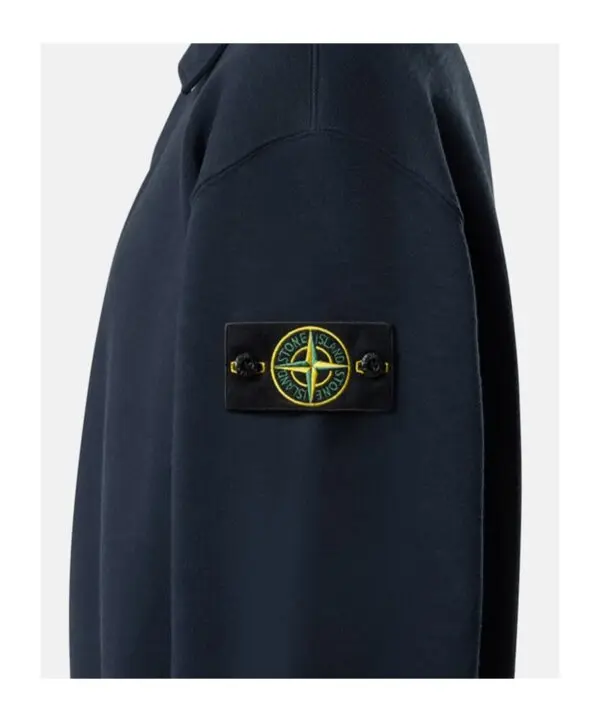Stone Island Oversized-fit Crewneck Sweatshirt With Button Fastening
