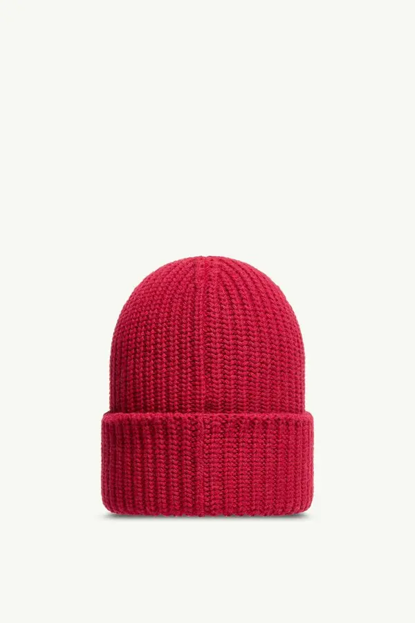 Moncler Logo Patch Knitted Beanie