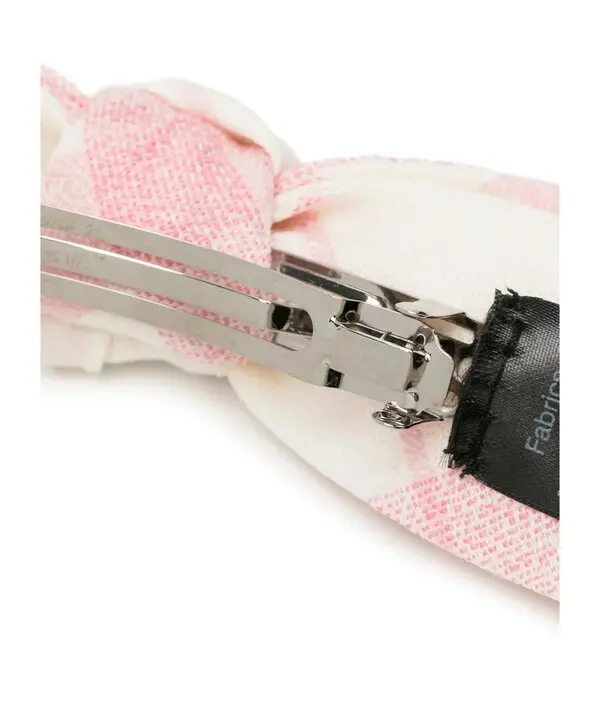 VIVIENNE WESTWOOD Orb-embroidered Checked-pattern Hair Clip