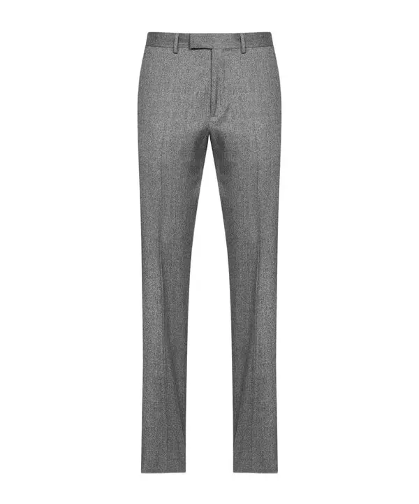 Zegna Tapered Creased Pants - Mixed Grey