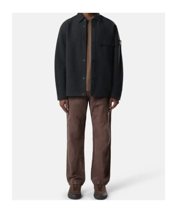 Stone Island Logo Patch Overshirt Jacket