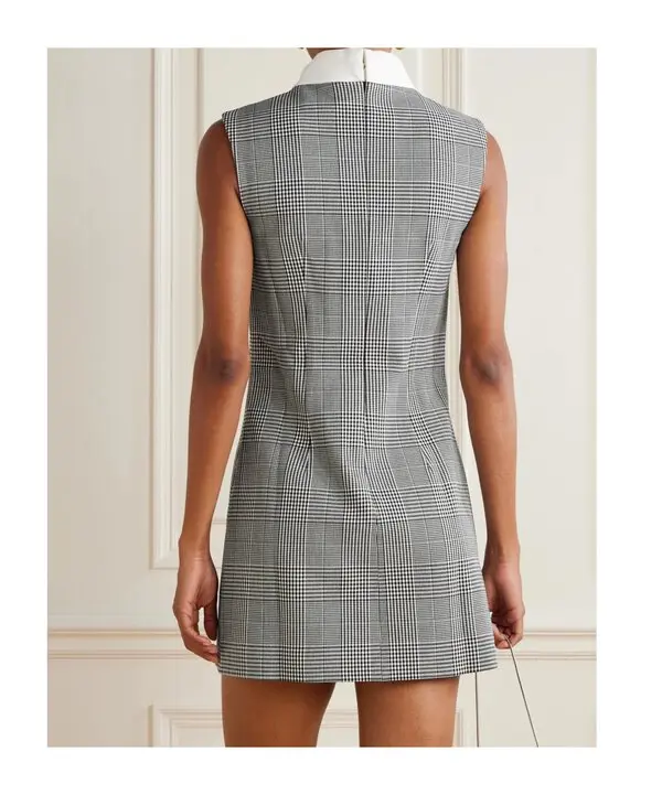 SELF-PORTRAIT Check-pattern Coarse Tweed Mini Dress