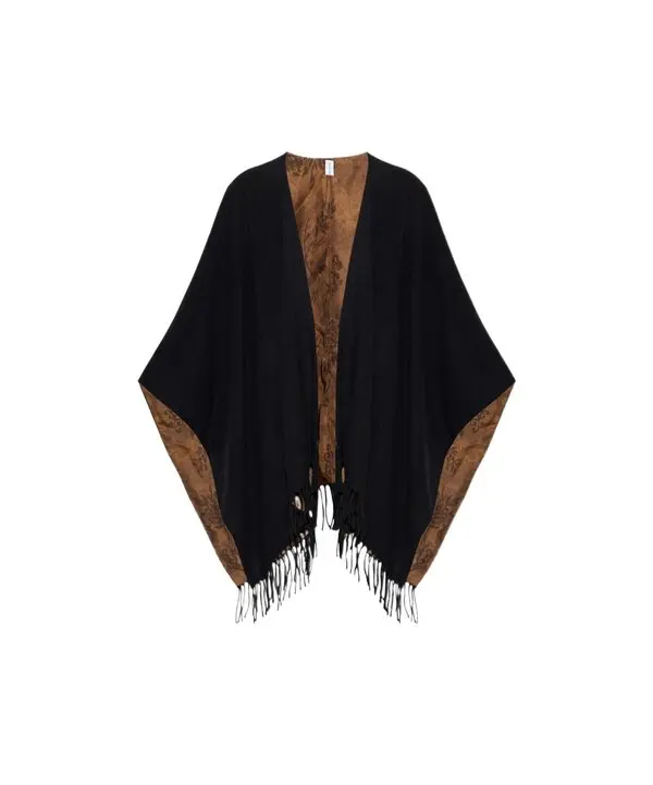FERRAGAMO Reversible Tasseled Shawl