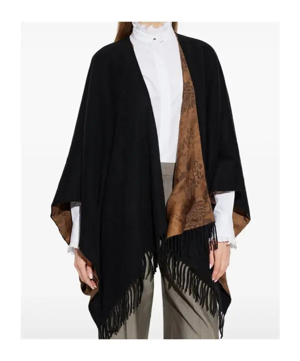 FERRAGAMO Reversible Tasseled Shawl