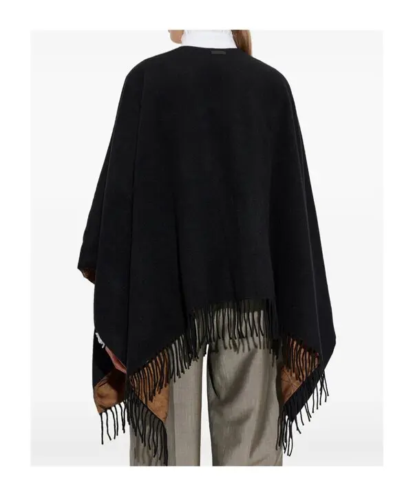 FERRAGAMO Reversible Tasseled Shawl