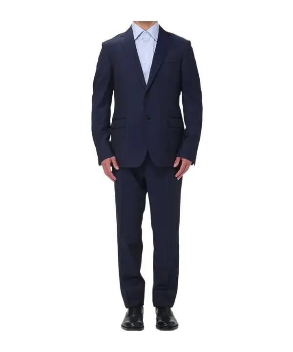 Zegna Long-sleeved Suit Jacket And Trousers Two-piece Set