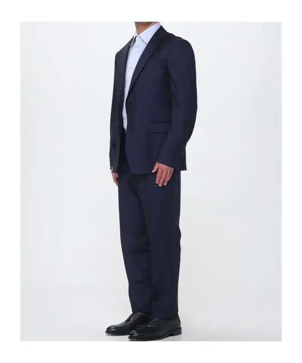 Zegna Long-sleeved Suit Jacket And Trousers Two-piece Set
