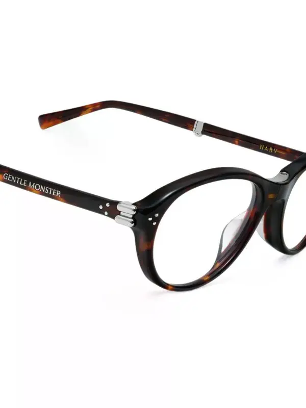 GENTLE MONSTER Harv Tortoiseshell-effect Oval-frame Glasses