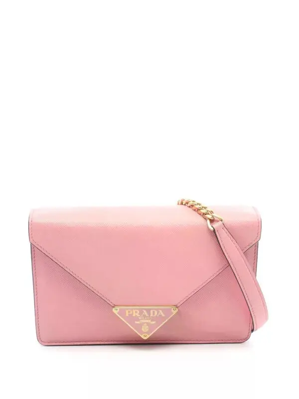 Prada 2013-2026 Saffiano Crossbody Bag - Pink