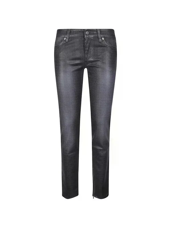 7 For All Mankind Houndstooth-print Skinny Jeans