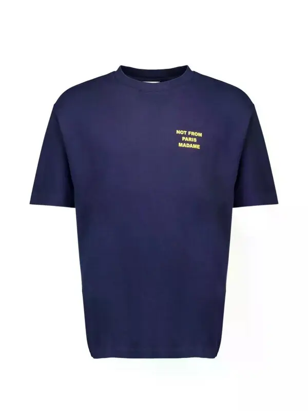 Drole De Monsieur Slogan-print T-shirt - Blue