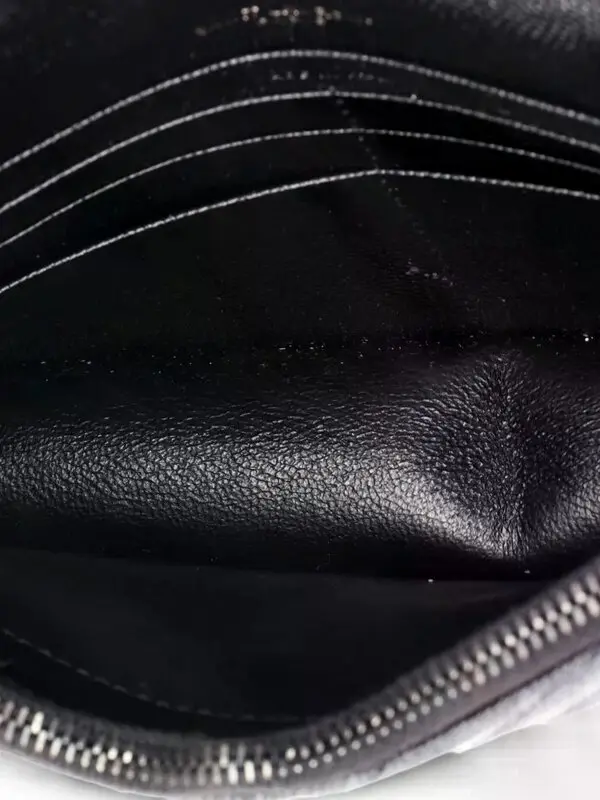 Saint Laurent Classic Monogram Wallet On Chain Matelasse Chevron Leather Small Crossbody Bag - Black