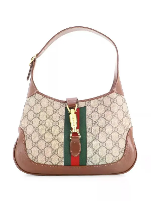 Gucci Jackie 1961 Gg Coated Canvas Small Hobo Bag - Brown