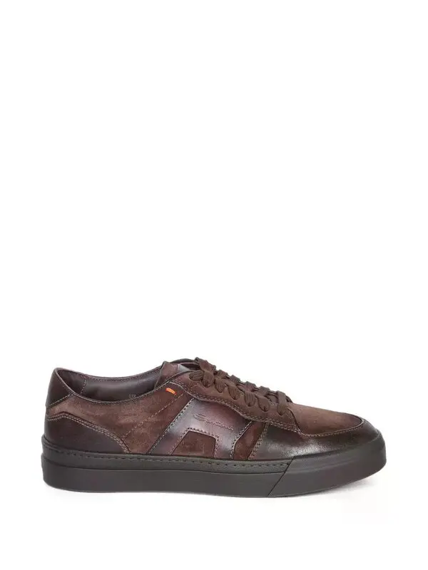 Santoni Suede Lace-up Sneakers